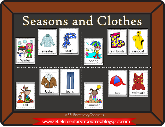 EFL Elementary Teachers: Seasons and Clothes