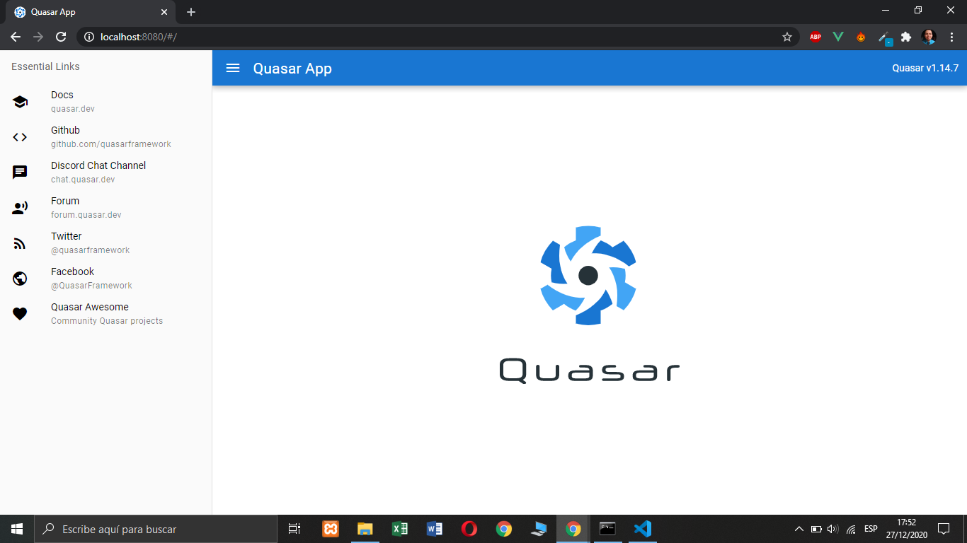 Desarrollo Movil con Vue (3 Opciones) - Parte 1 (Quasar)