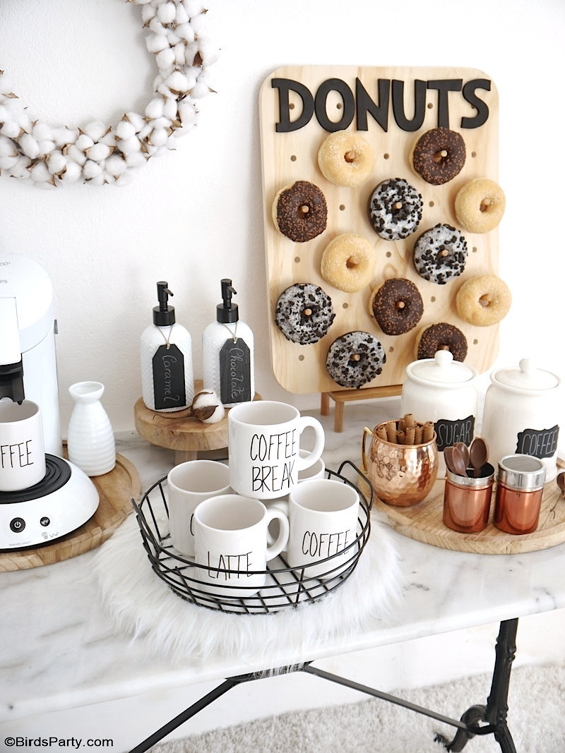 How to Style a Coffee and Donuts Bar for a Party - Party Ideas | Party ...