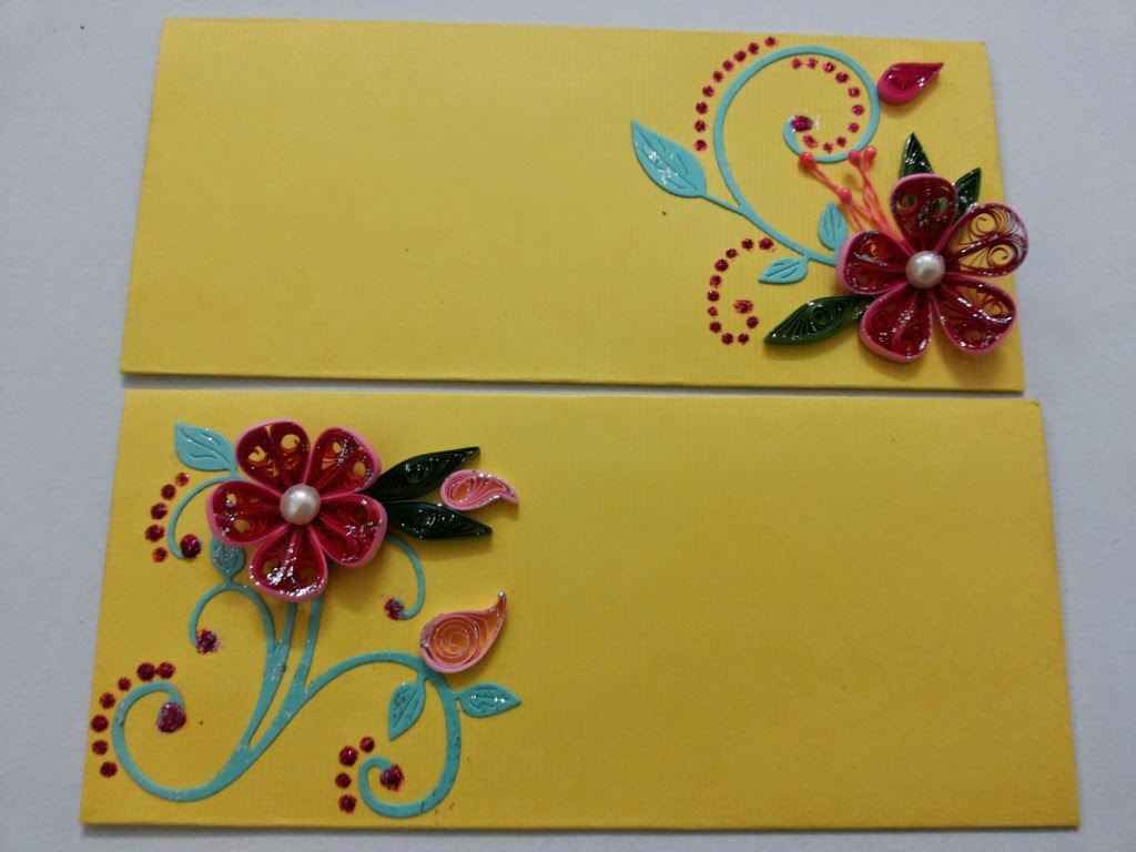 Ruchi's Crafeteria: Money Envelopes with Quilling! :)