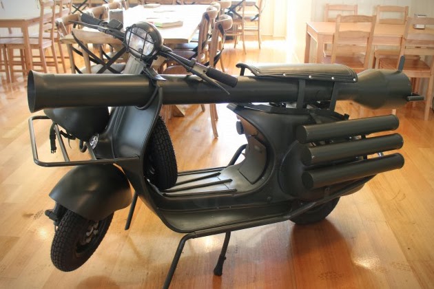 Vespa 150 TAP Scooter with Light Anti Armor Cannon ~ GreenStylo