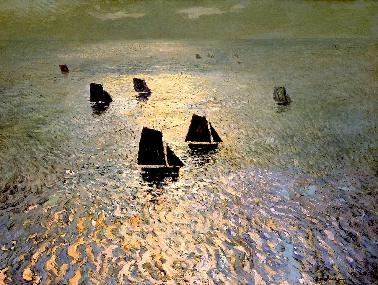 Art of the Day: William Frederic Ritschel, Boats Returning Home