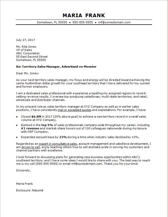 Monster Cover Letter Template ~ Resume Letter