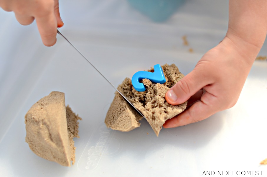 Kinetic Sand Number Hunt Activity | And Next Comes L - Hyperlexia Resources