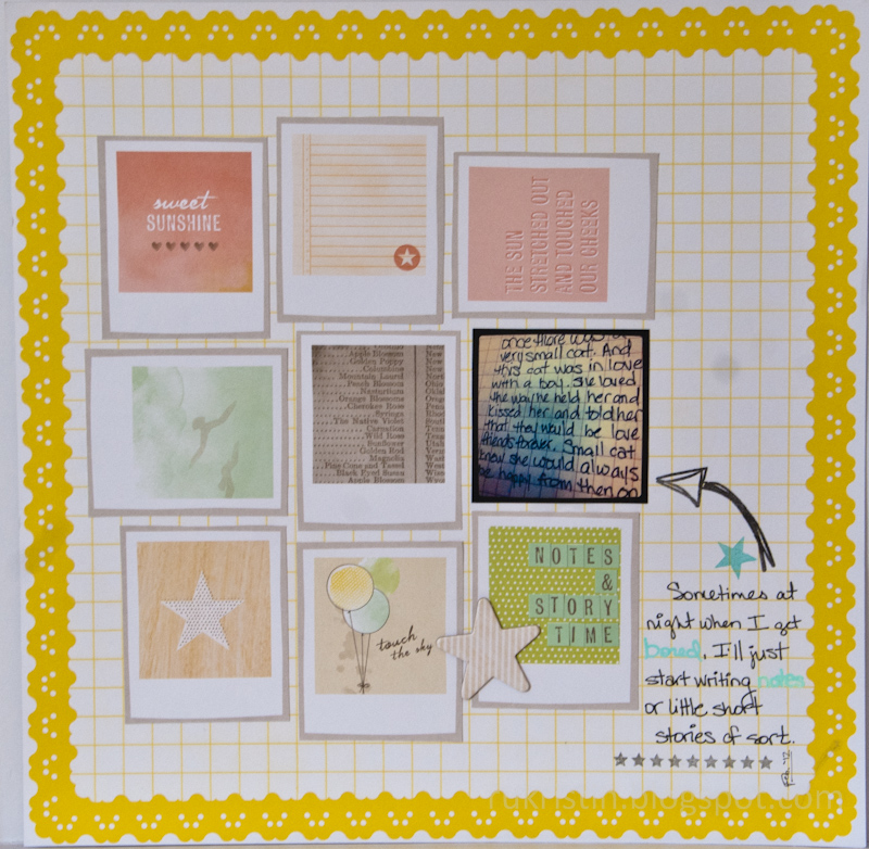 rukristin papercrafts: Layout: Notes & Story Time