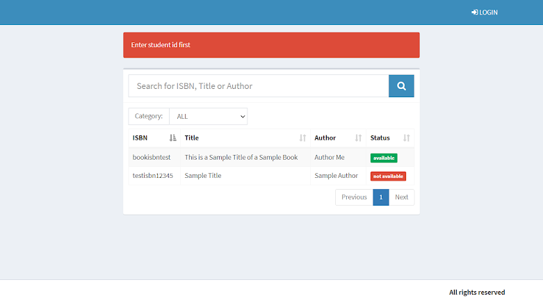 Library Management System free download Source Code in php mysql