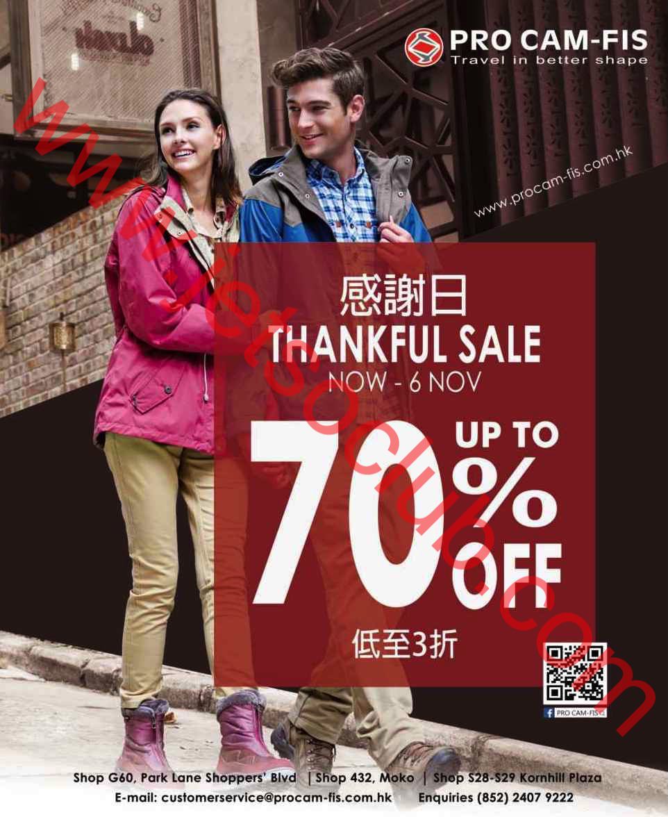 Pro Cam-Fis：感謝日 低至3折（至6/11） ( Jetso Club 著數俱樂部 )