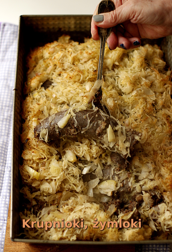 Fantazje Magdy K.: Krupnioki, żymloki zapiekane w kapuście kiszonej