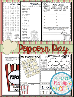 1st Grade Hip Hip Hooray!: Popcorn Day!