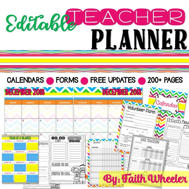 Teacher Planners | Faith Wheeler Education