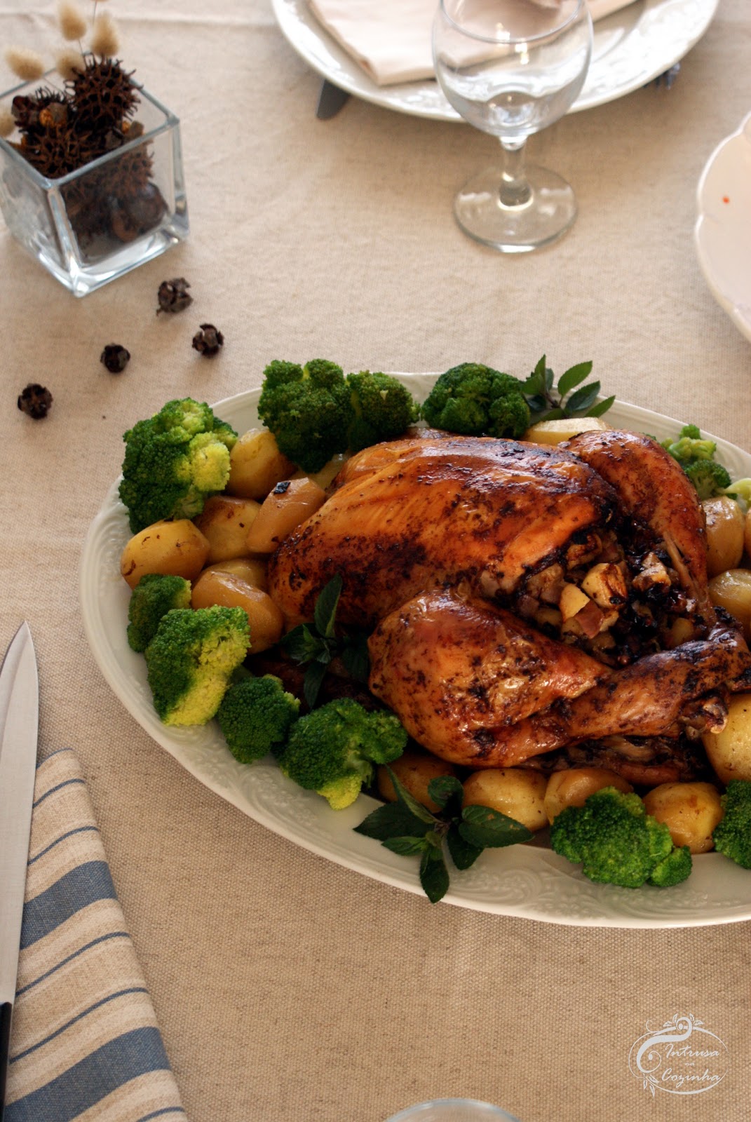 Intrusa na Cozinha: Frango Assado com Recheio de Maçã & Bacon {Roast ...