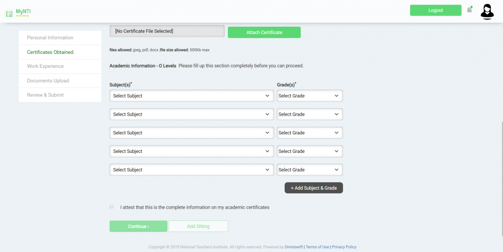 NTI Online Application Form 2022/2023 | PGDE, NCE, BDPs & PTTP