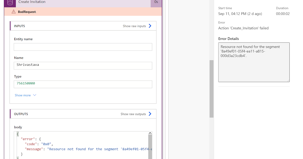 Arpit's Dynamics 365 Blog: Power Automate Issue - Resource not found ... Arpit's Dynamics 365 Blog: Power Automate Issue - Resource not found ...