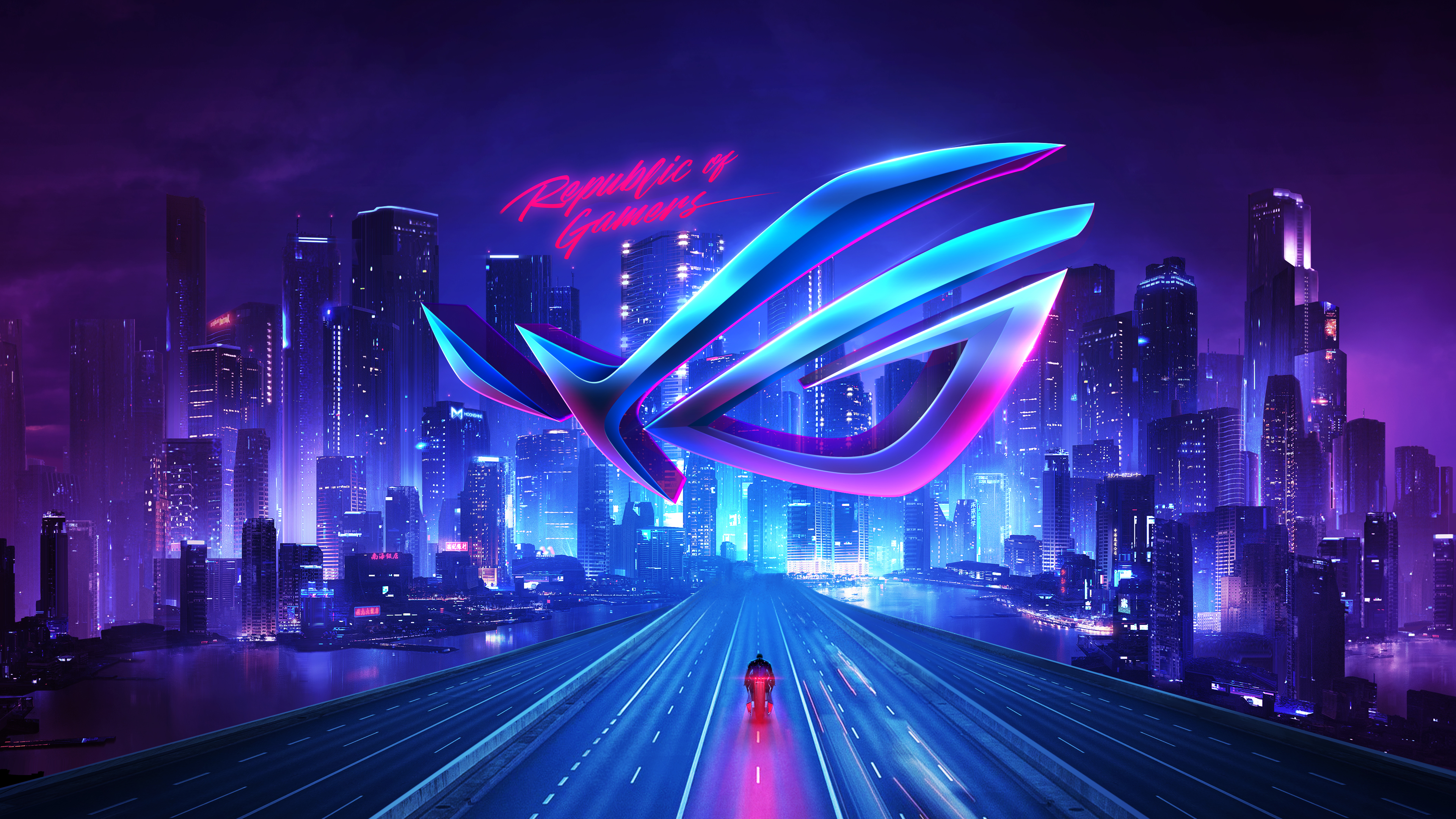 ASUS ROG, Republic of Gamers, Neon, City, 4K, Technology - WallpaperLO ASUS ROG, Republic of Gamers, Neon, City, 4K, Technology - WallpaperLO
