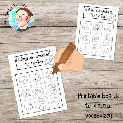 [GAME] Feelings & Emotions Tic-tac-toe - The Glitter Teacher
