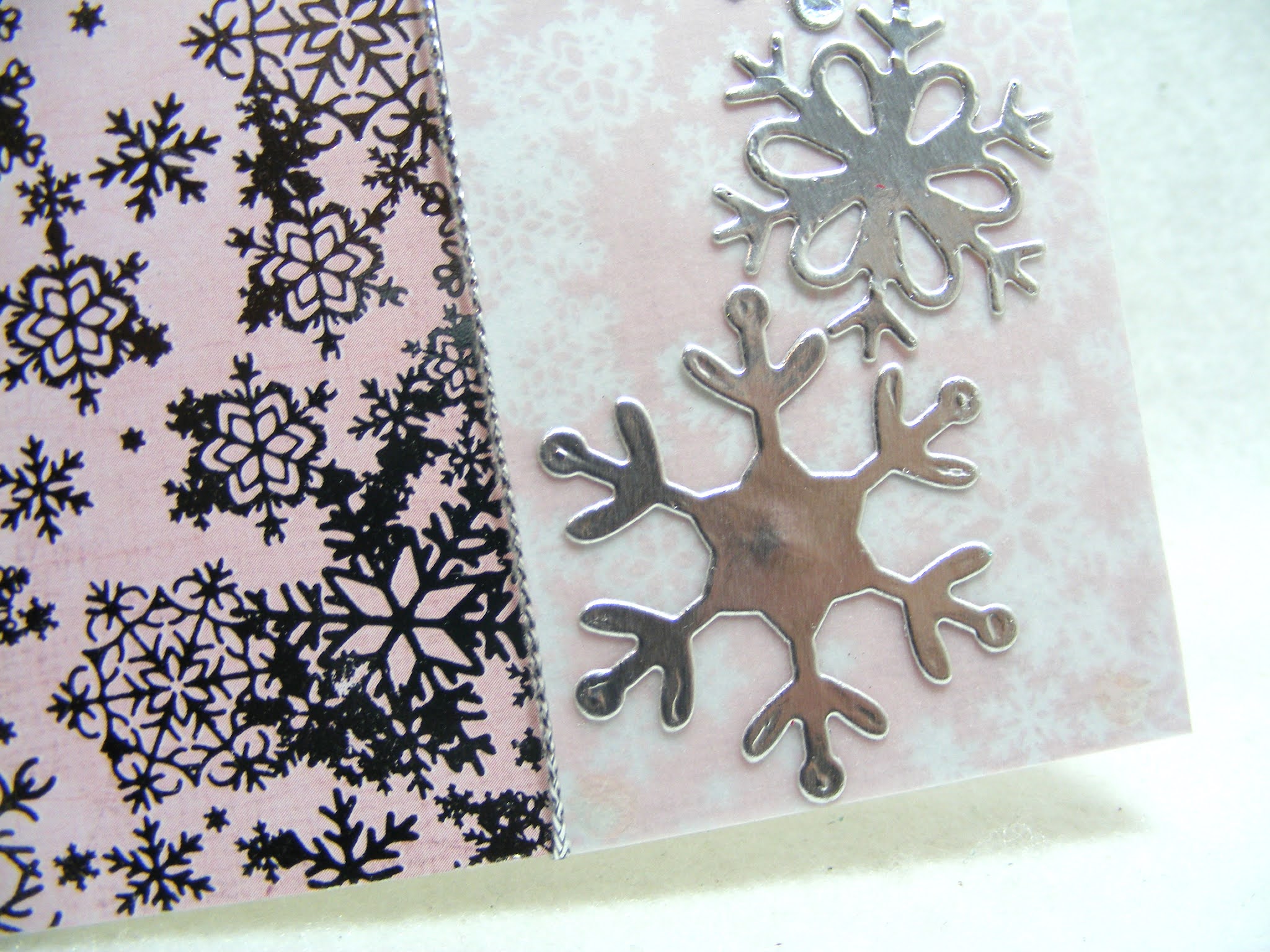 wee inklings: Pink and Silver Snowflakes