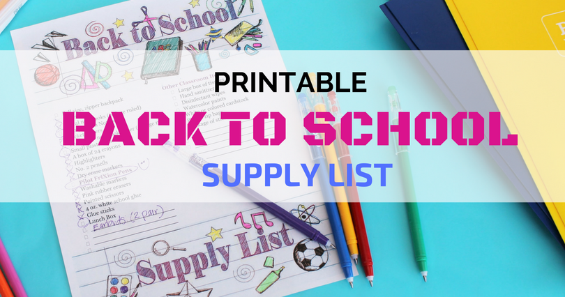 Printable Back to School Supply Coloring Page | Sew Simple Home
