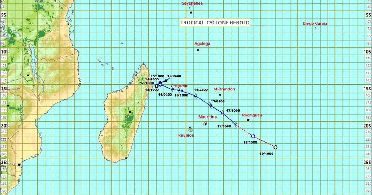 Herold Cyclone Update: Mauritius on cyclone warning class II