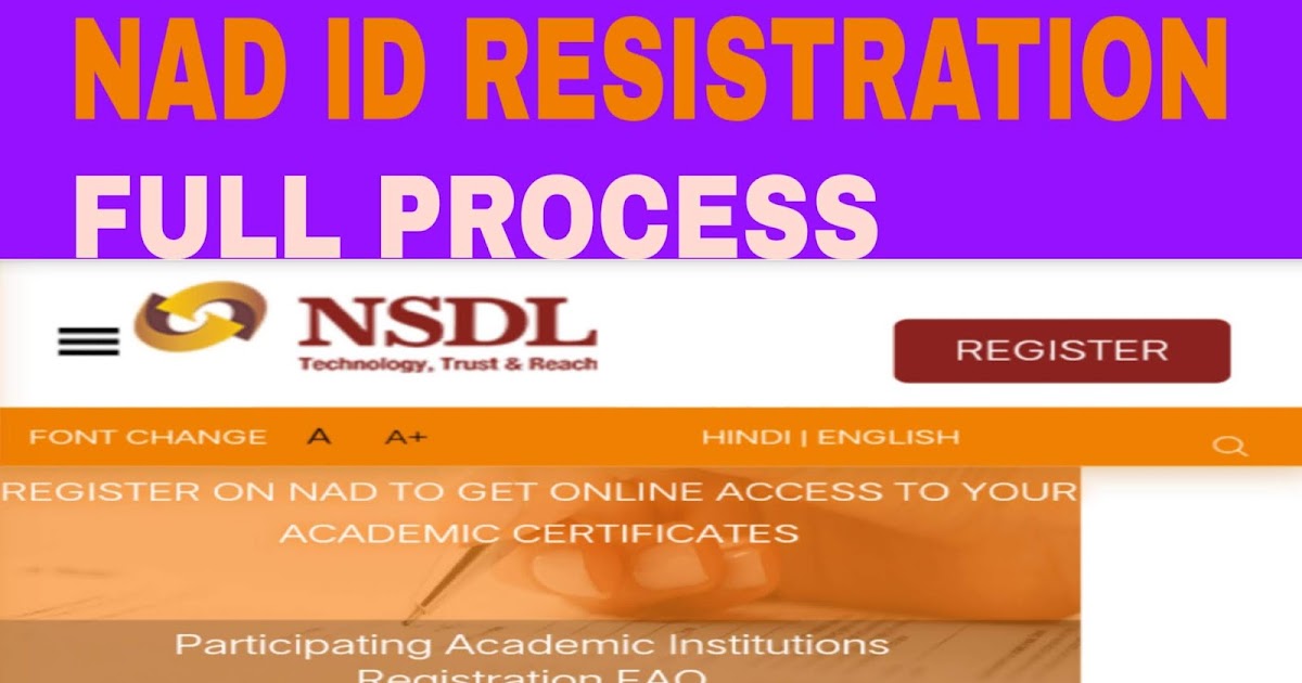 NAD ID registration full process - DIAMOND GLOBE