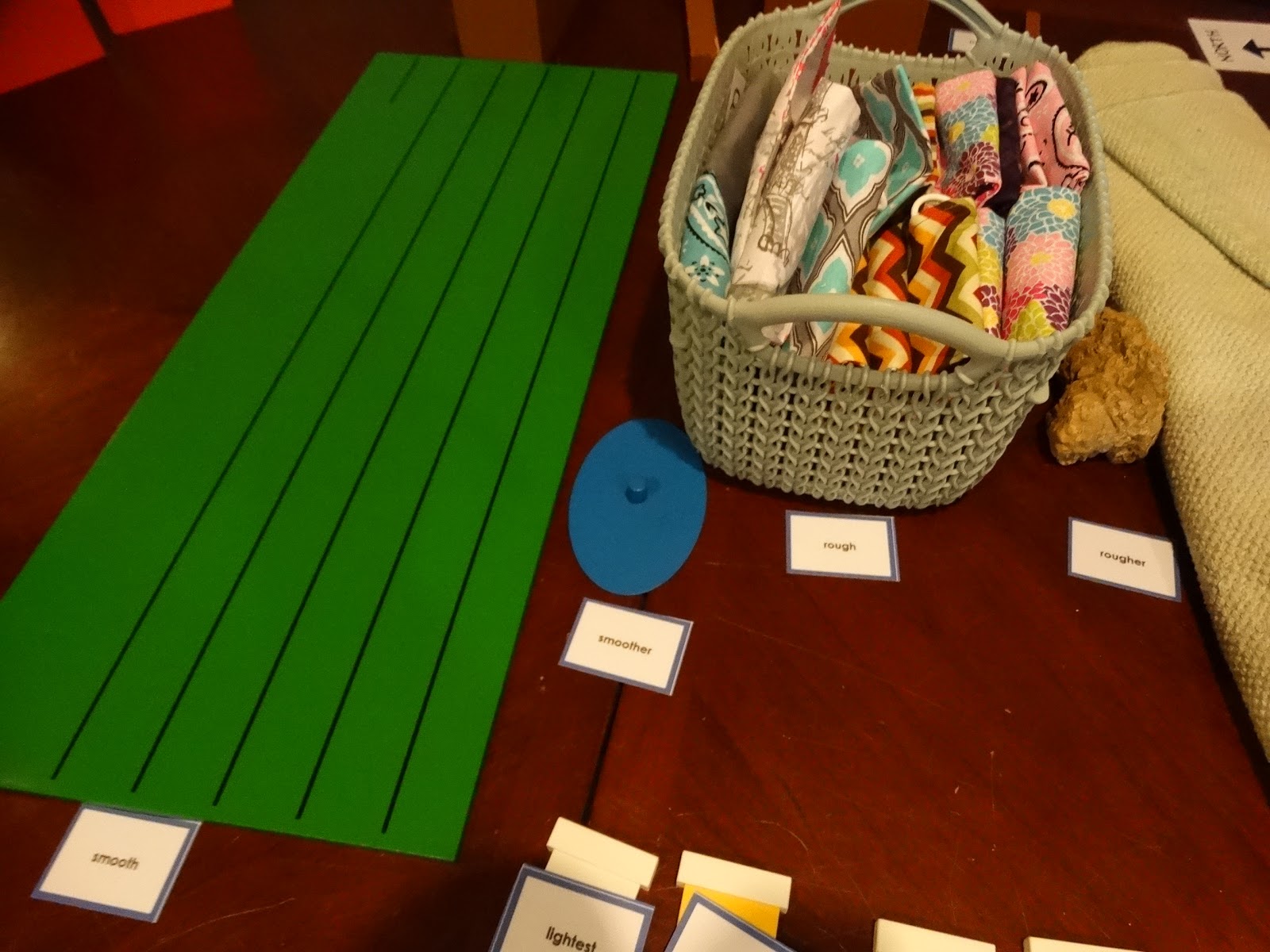 The Joys of Montessori Homeschooling: Grammar Box - Adjective Command Cards