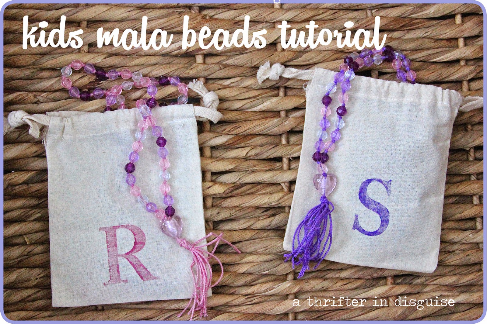 A Thrifter in Disguise: Yoga for Kids: Mala Beads Tutorial