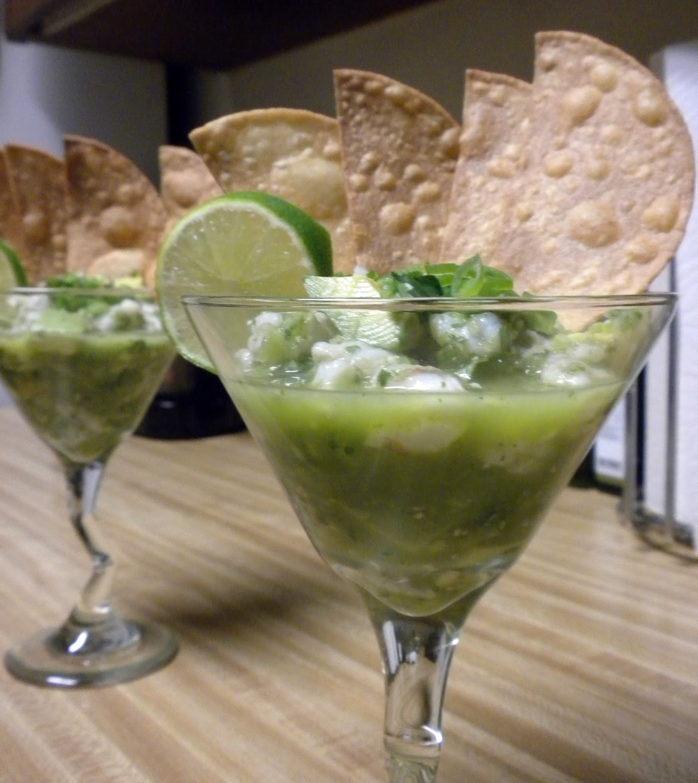 Cooking To Die For: Ceviche Verde con Camarones (Green Ceviche with Shrimp)