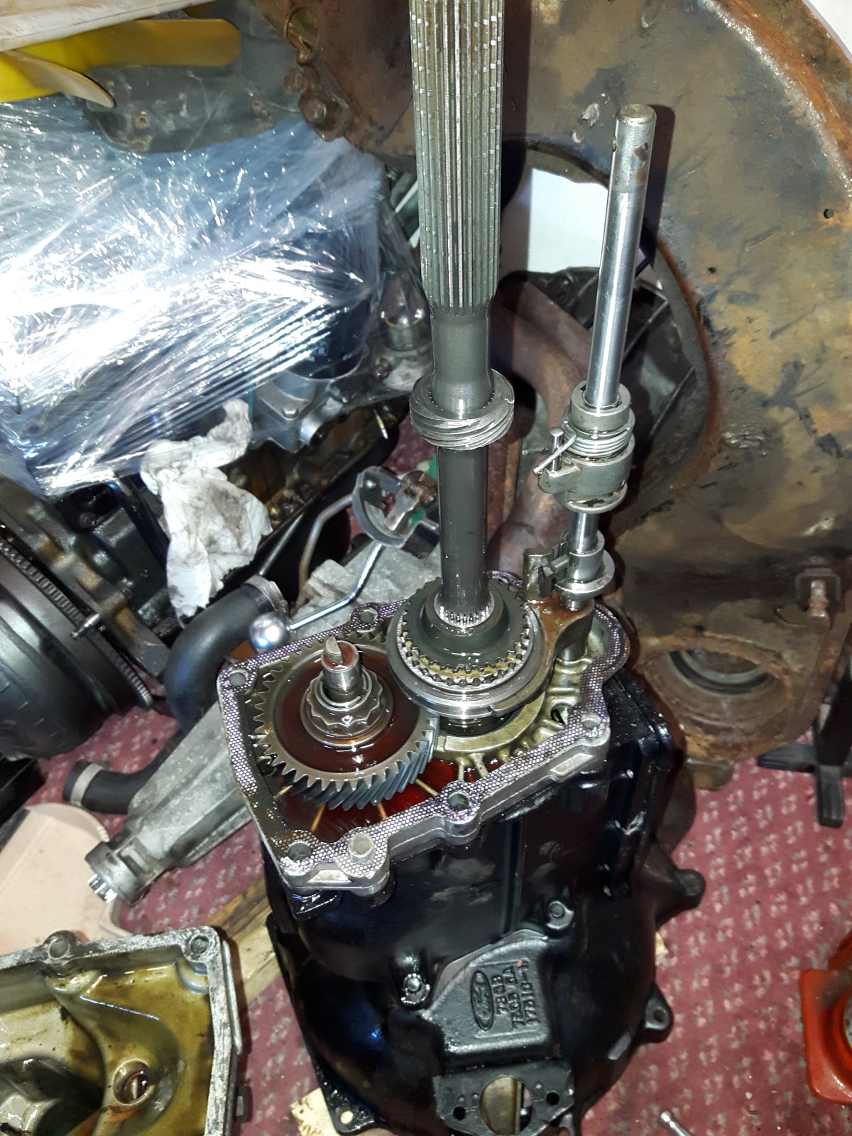 Sunbeam Alpine Series 3 conversion to V6 2.8: type 9 gearbox "shortening"