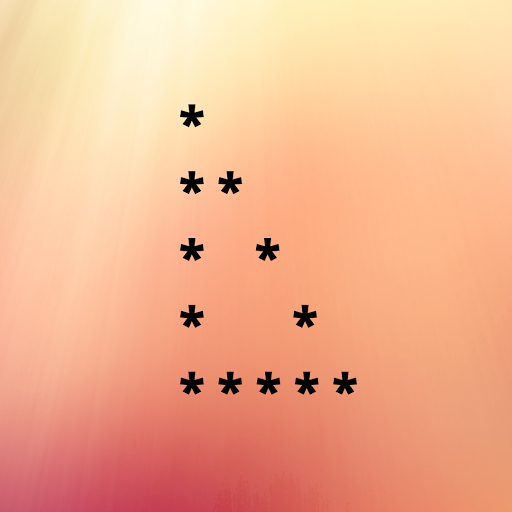 Hollow Lower Left Triangle | Write a program in Java to print a hollow ...