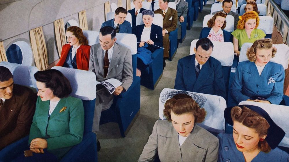 Glamorous Flying: The First Color Photos Show the Real Class of Airline ...