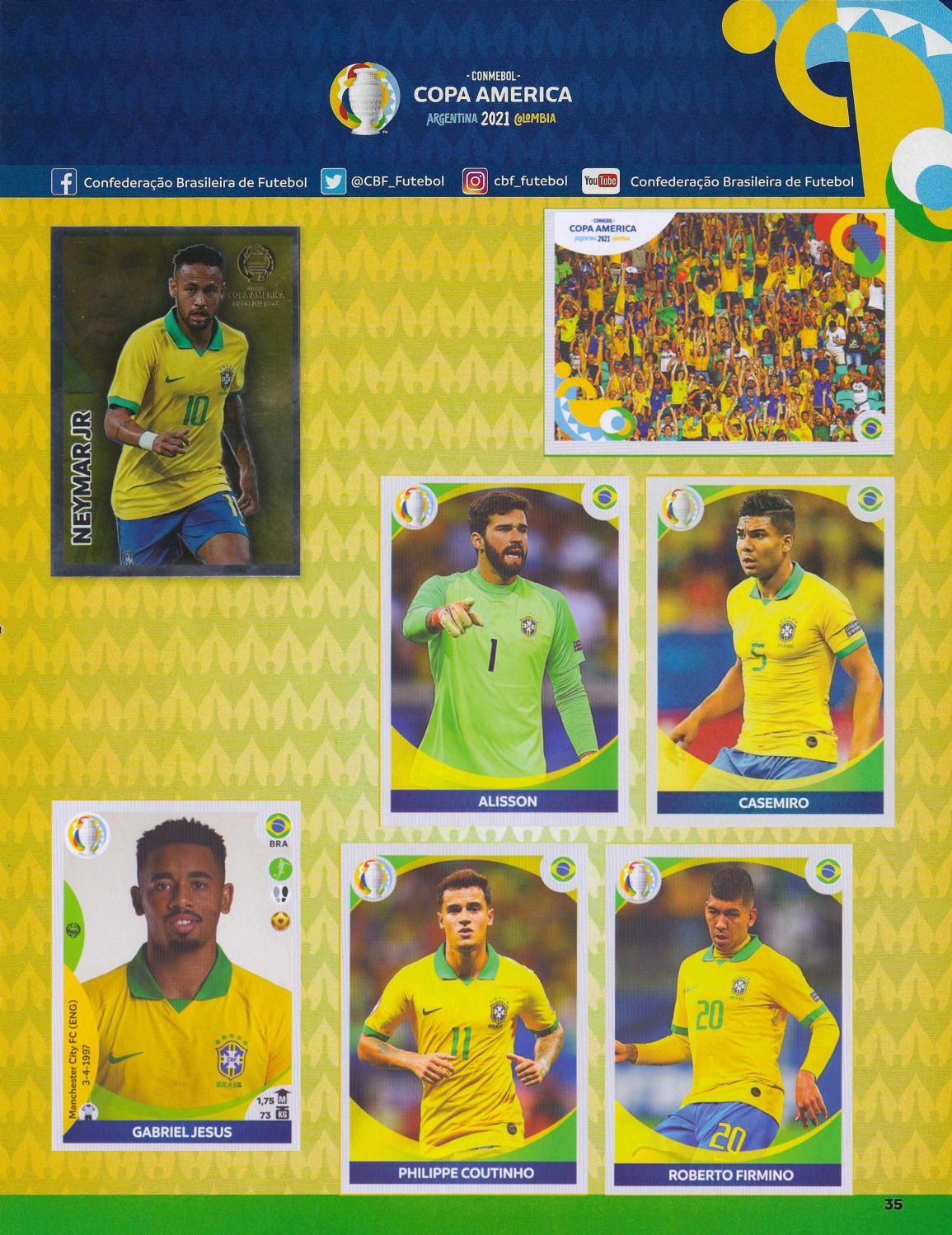 ANOTANDO FÚTBOL *: BRASIL - COPA AMÉRICA 2021