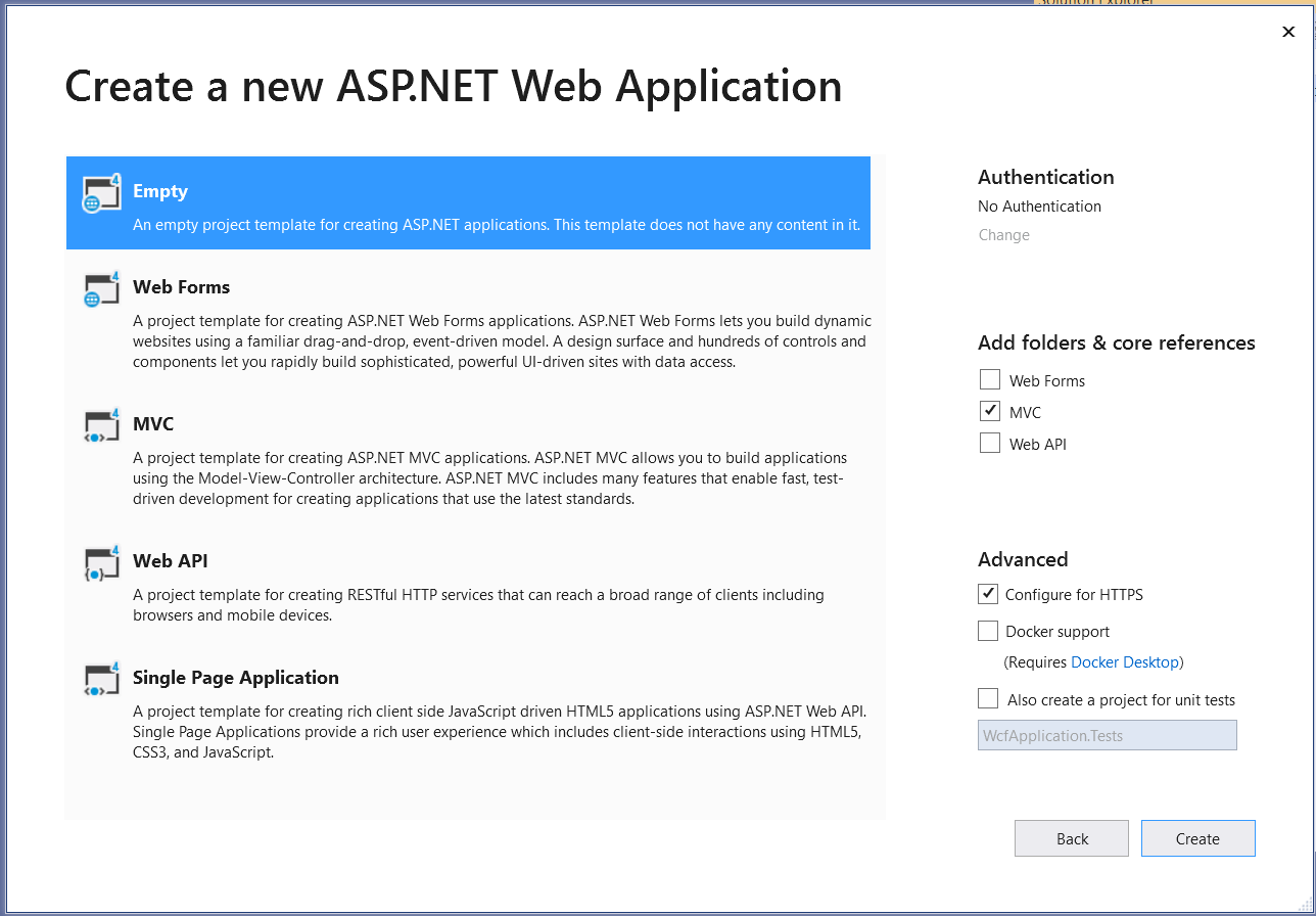 Test: WCF Service in Asp.net MVC