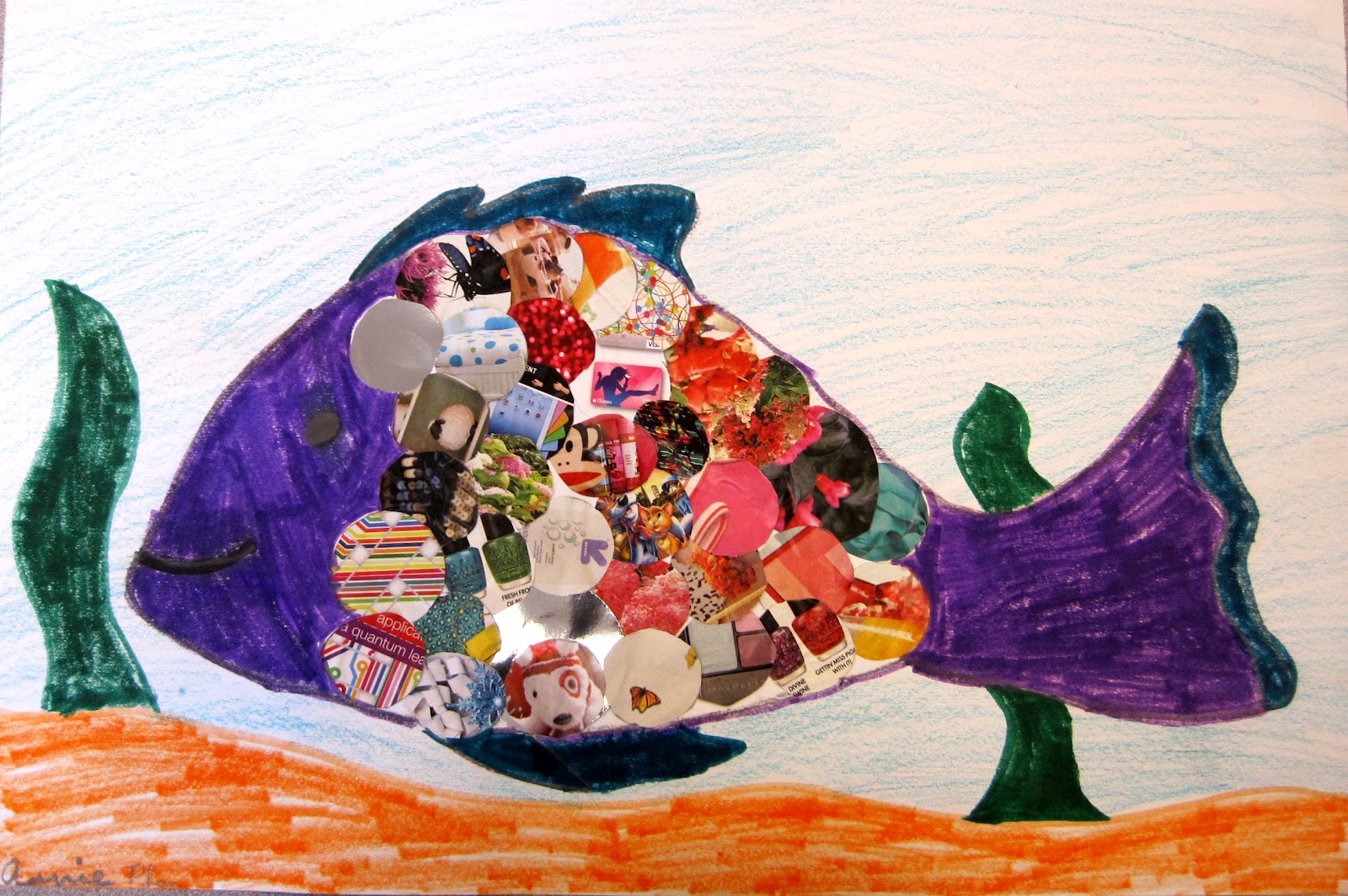 Art Class Ideas: Fish Collage