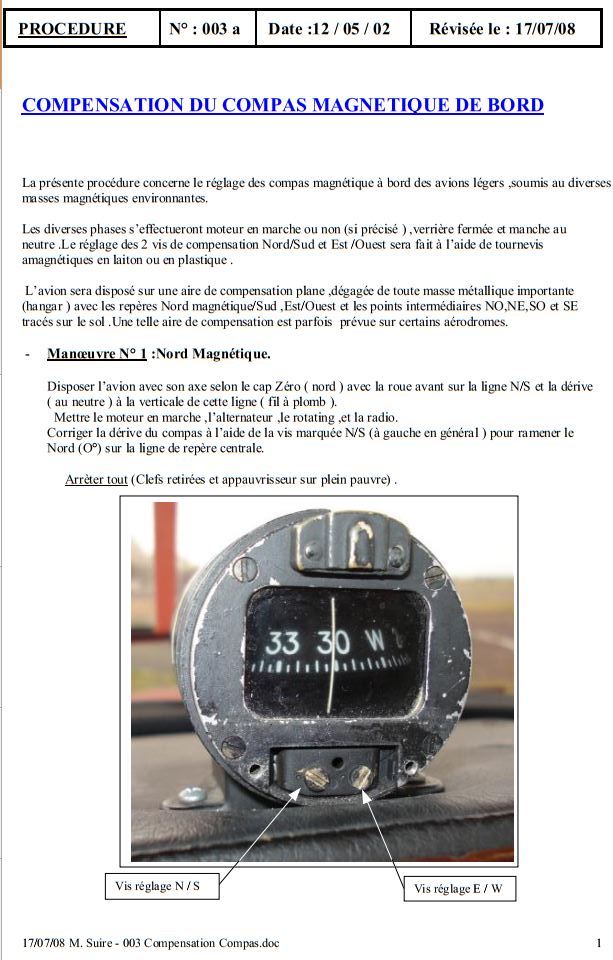 Les Aéro-Constructeurs Amateurs Atlantique: Compensation du compas ...