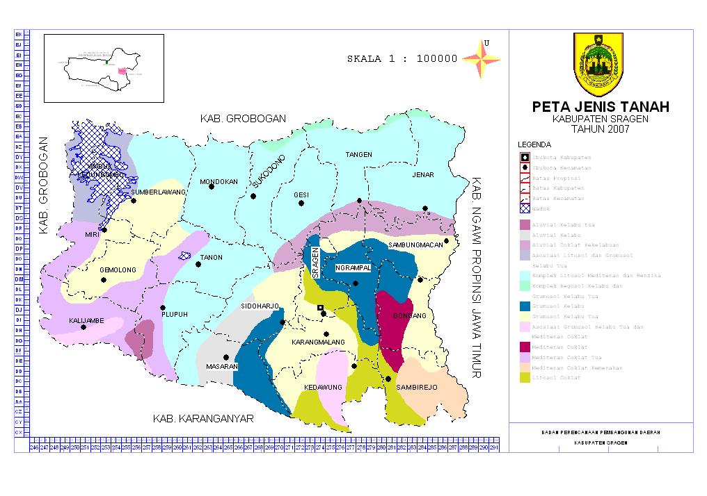 Geography Encyclopedia: Kumpulan Peta Kabupaten Sragen