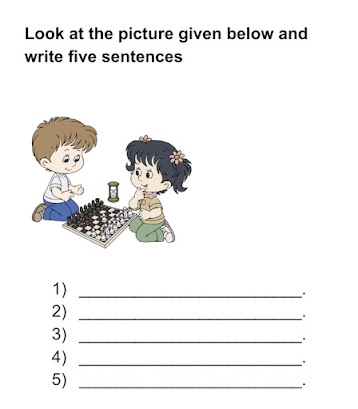 Picture reading worksheet for students