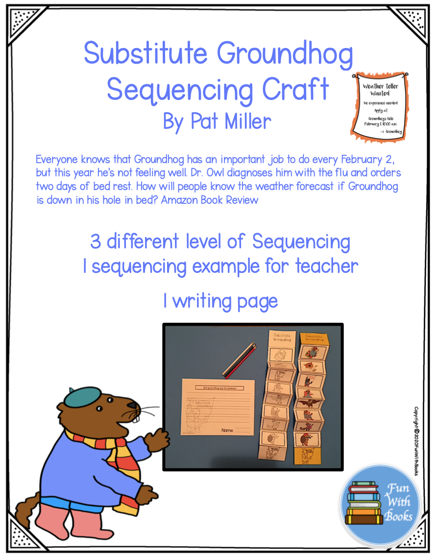 SUBSTITUTE GROUNDHOG SEQUENCING ~ Book Units by Lynn