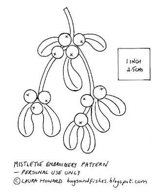 Bugs and Fishes by Lupin: How To: Embroidered Mistletoe Ornament