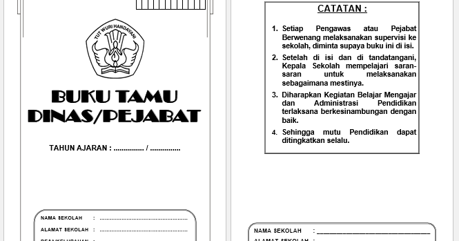 Format Buku Tamu Sekolah - Delinewstv