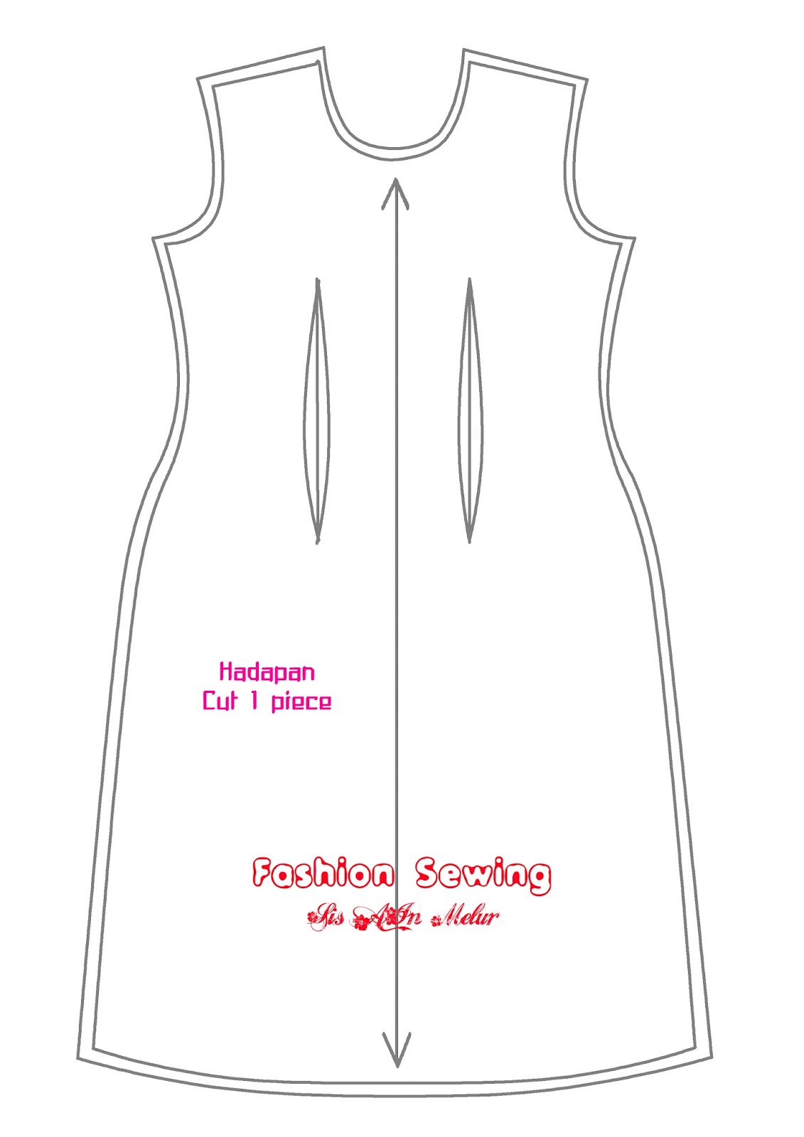 Sis Ain Tutorial: Melakar Pola Akhir Dress & Lengan