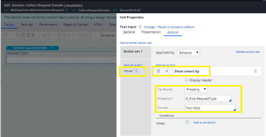 HowToPega: Hover (Mouse Over) functionality to show smart tip HowToPega: Hover (Mouse Over) functionality to show smart tip