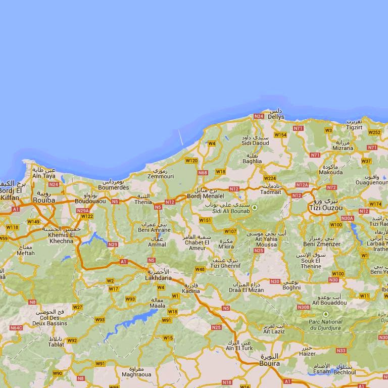 Découpage administratif de l'Algérie & Monographie: Carte du réseau ...