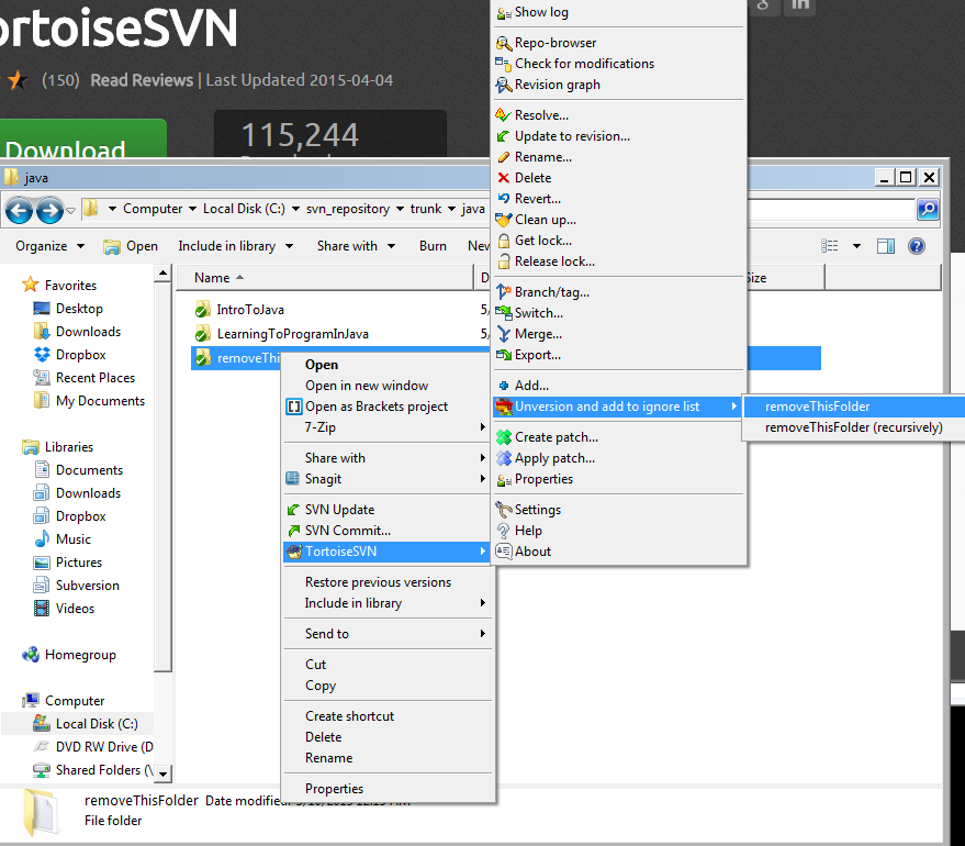 How To Remove Files And Folders From An Svn Repository