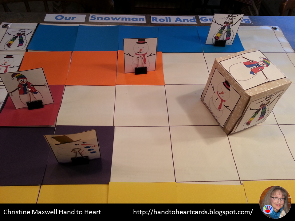 Hand to Heart : Winter Snowman Roll and Graph Using Cube Kleenex Box or ...