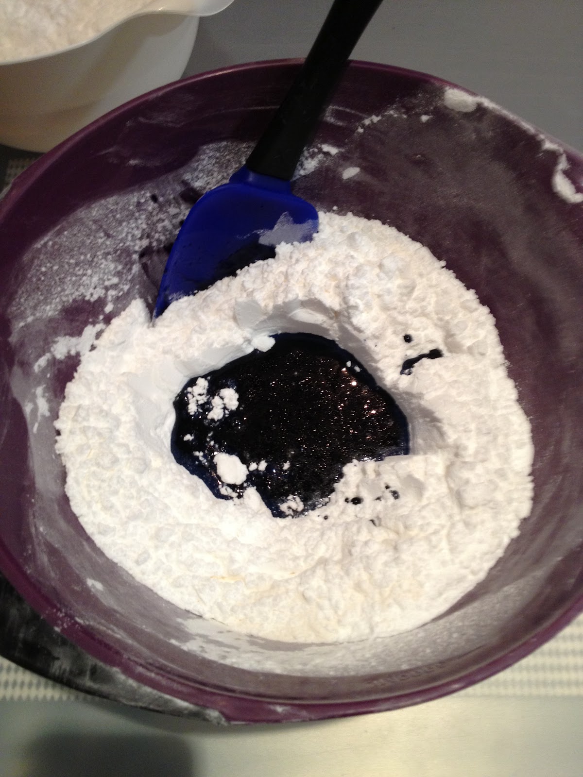 Paso a paso fondant extendido o masa americana color azul