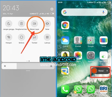 Cara rekam layar hp Xiaomi