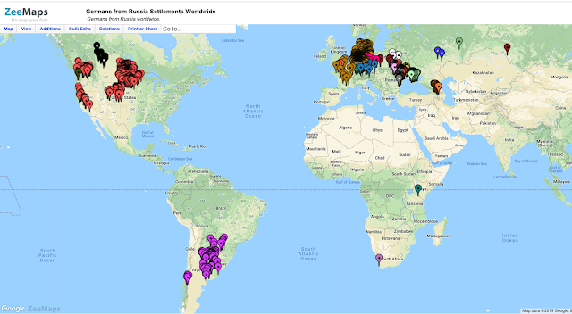 Germans from Russia Settlement Locations: Interesting Maps