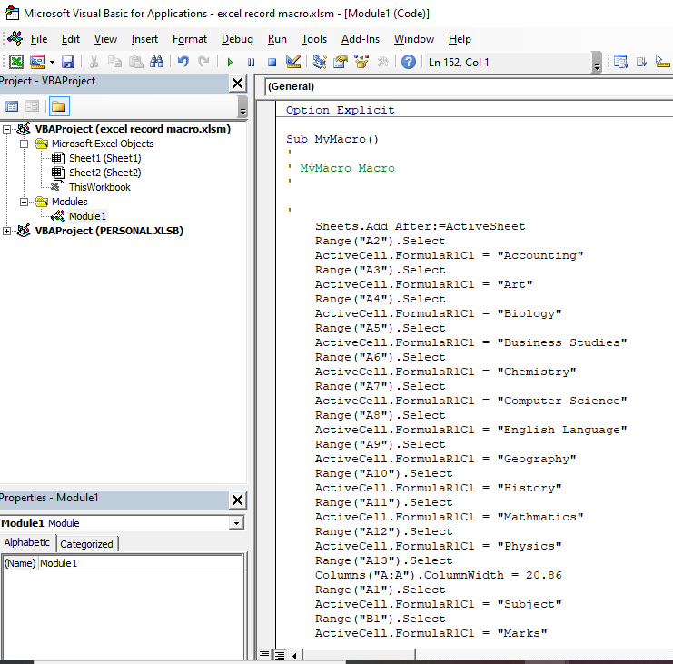 Excel Vba Solutions Record A Macro In Excel
