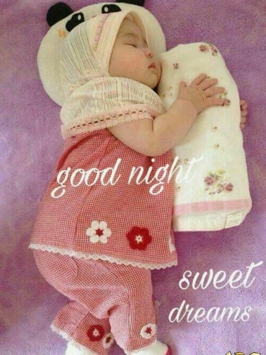 18 Cute Good Night images with Baby