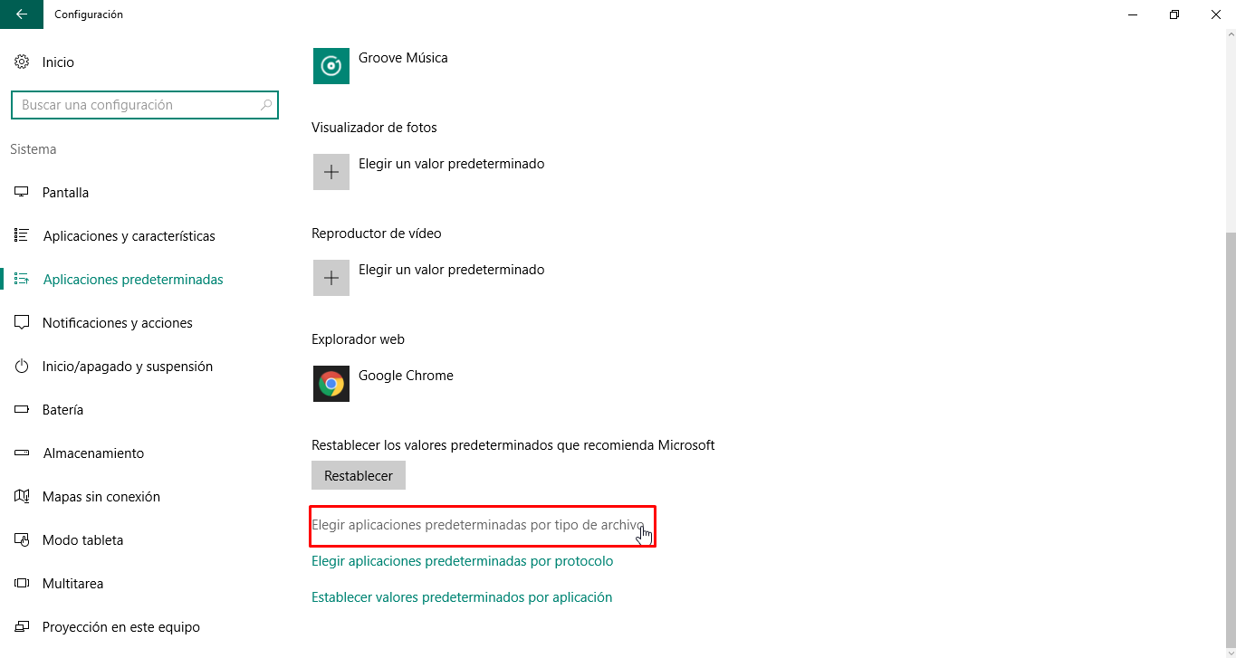 Cambiar Programa Predeterminado Para Abrir Archivos Windows 10