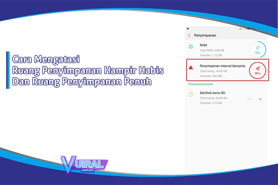8 Cara Mengatasi Ruang Penyimpanan Hampir Habis Dan Penuh Vuiral